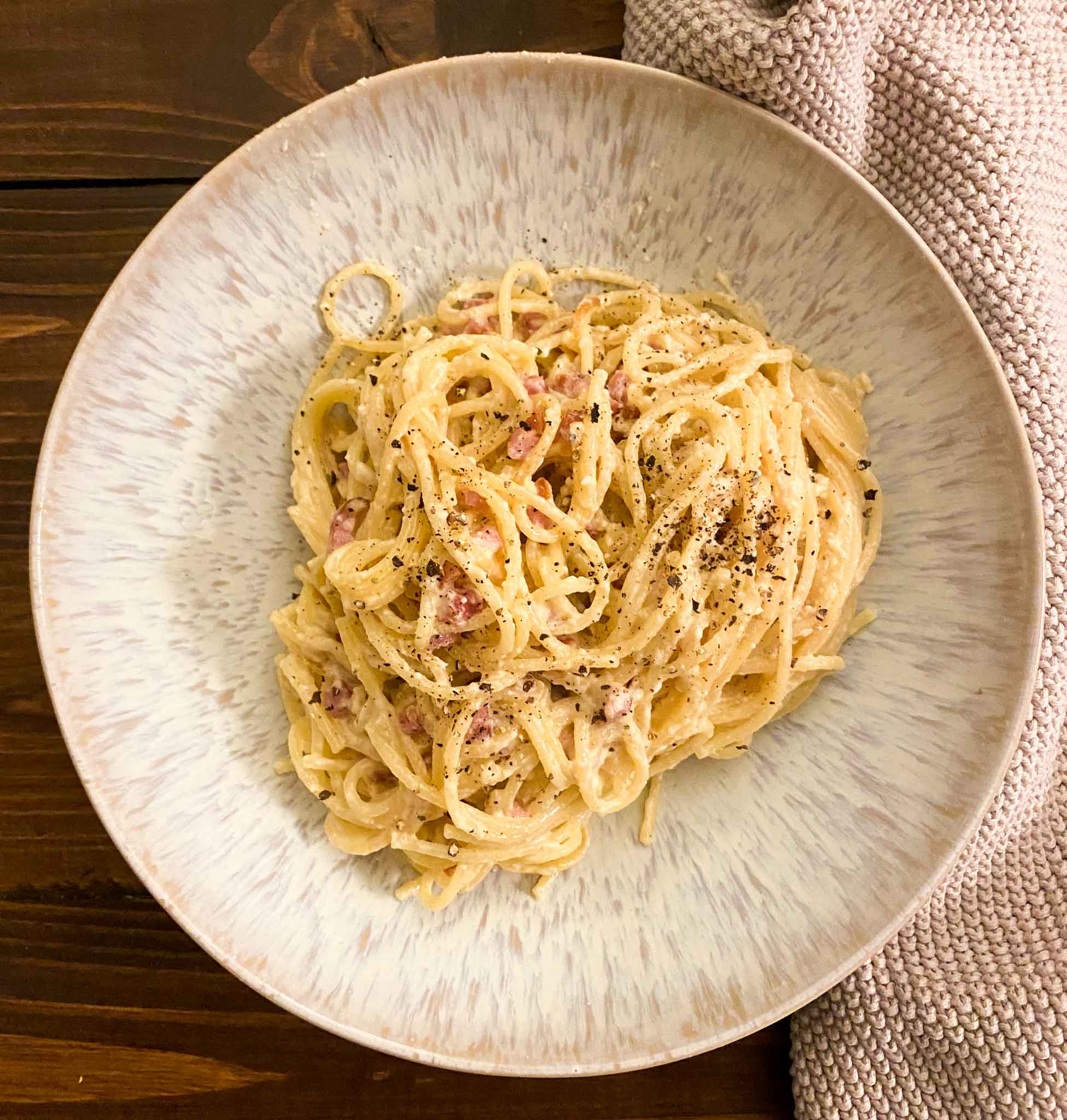 Einfache Carbonara Soße
