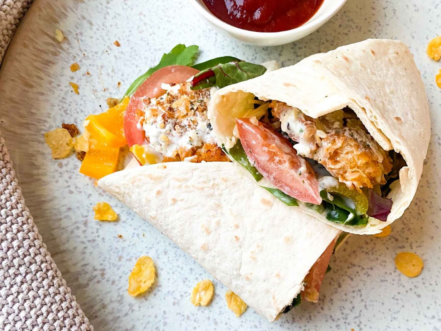 Einfache Chicken Nuggets Wraps [nur 15 Minuten]