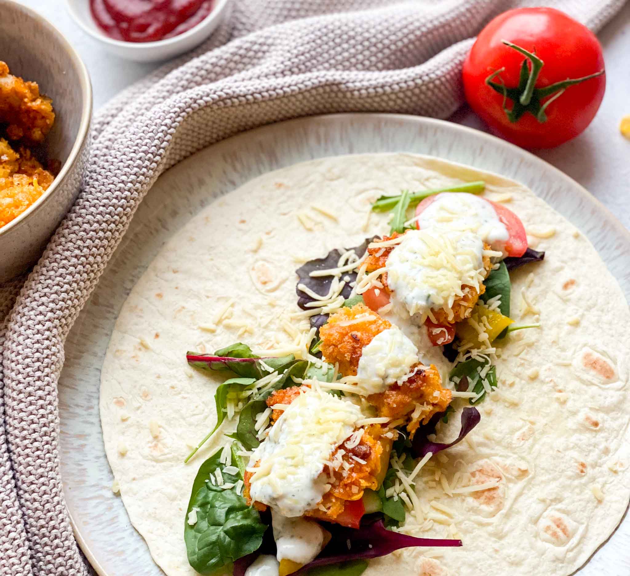 Einfache Chicken Nuggets Wraps [nur 15 Minuten]